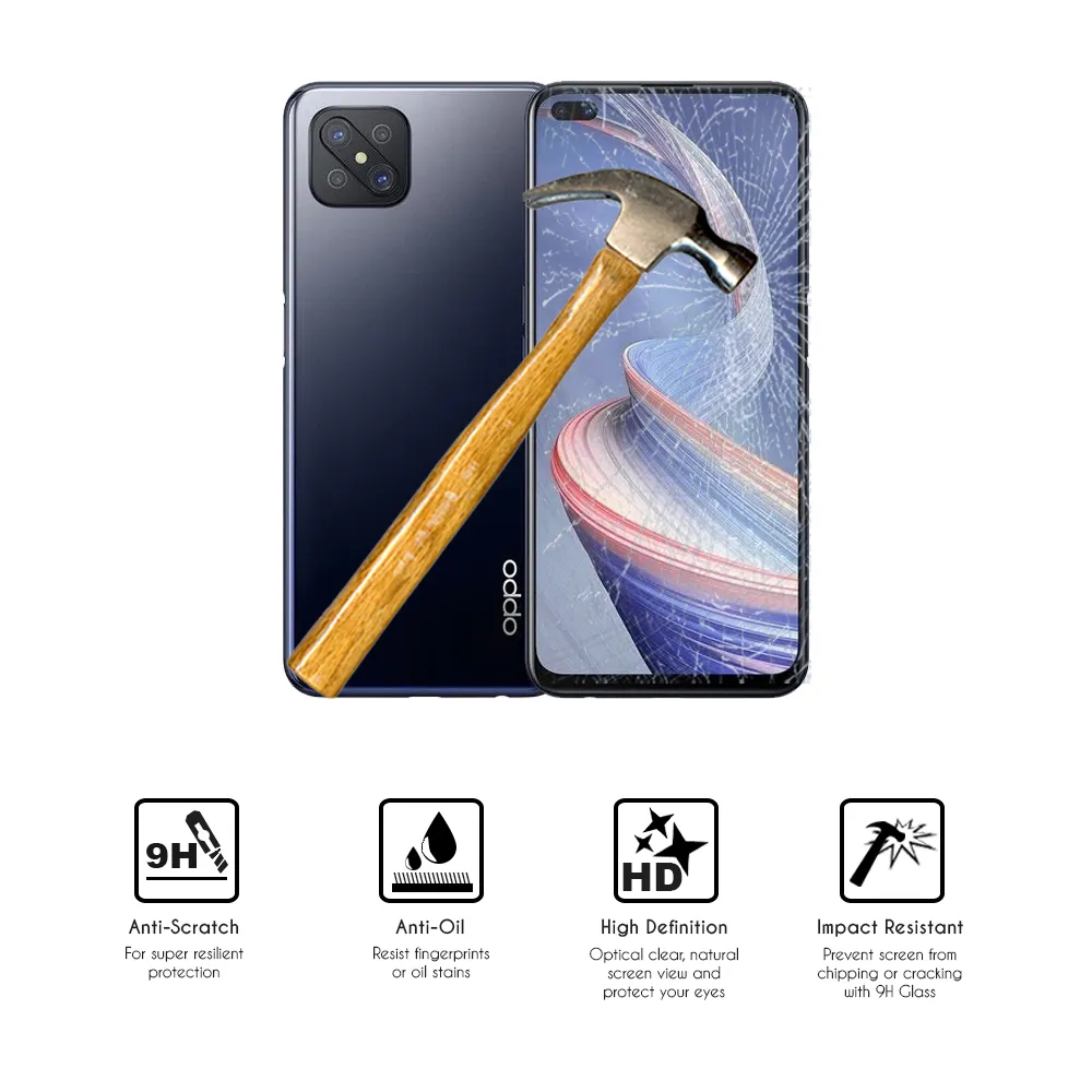 [Pack 2] Protector de cristal Oppo Reno 4Z 5G (5G) 6.57", vidrio ...