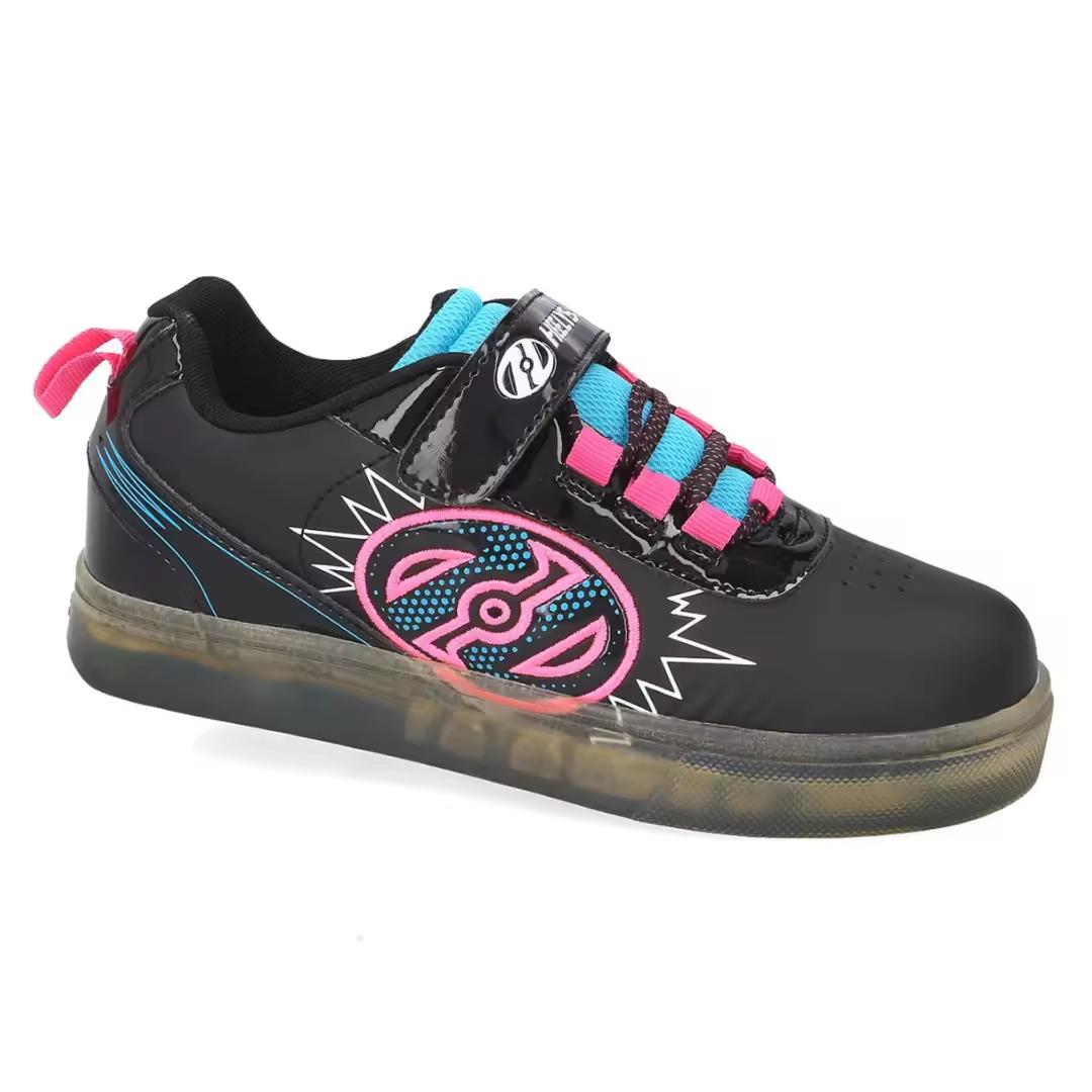 ZAPATOS CON RUEDAS HEELYS POW X2 LIGHTED BLACK/NEON BLUE/NEON PINK ...