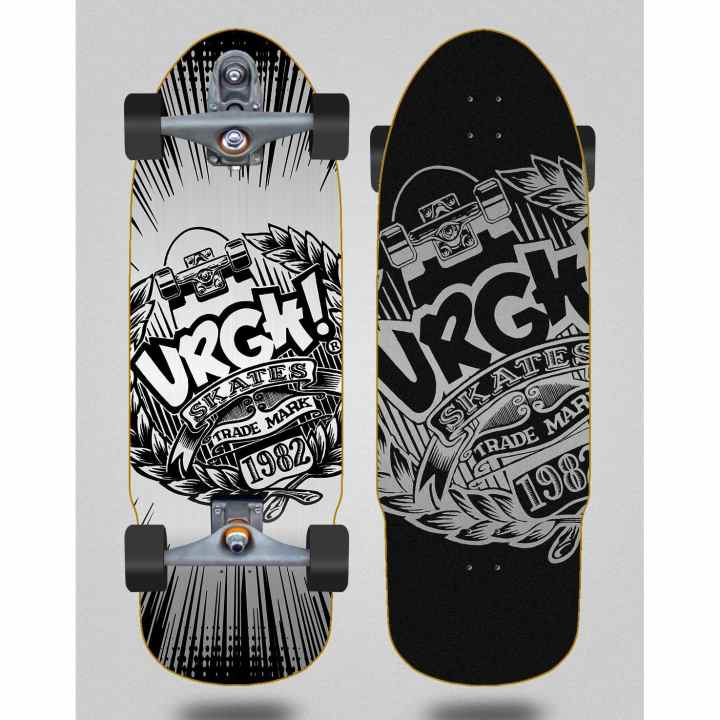 Urgh Surfskate with T12 Surf Skate Trucks Trade Silver 32 Bullet | Miravia
