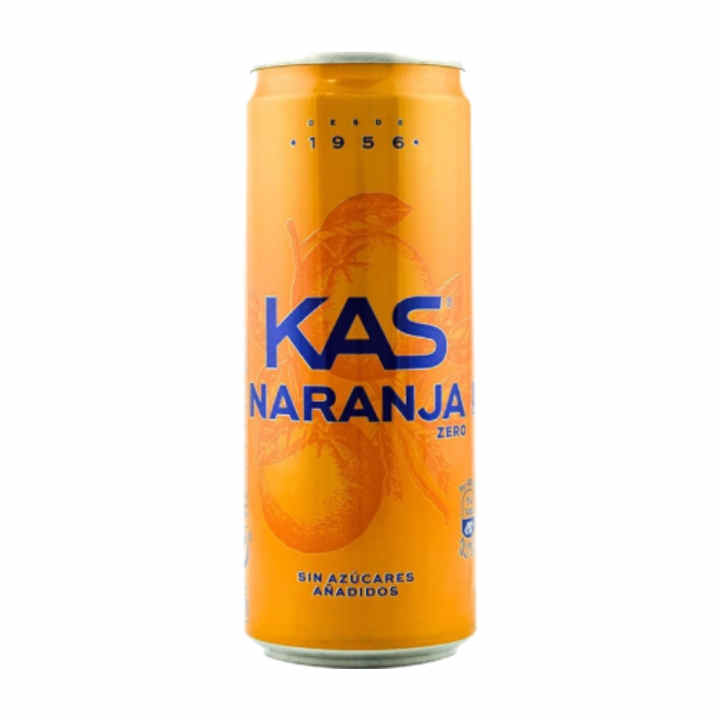Kas naranja zero 33 cl pack 24 latas. Total 7.92 litros | Miravia