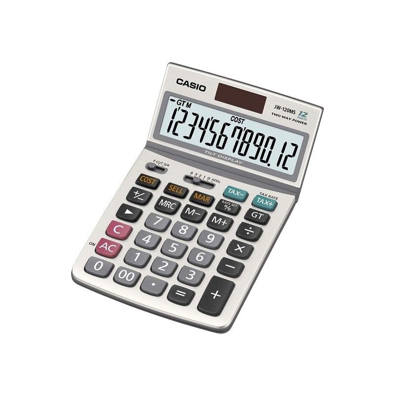 Calculadora CASIO JW-120MS 12 Digitos funcion solar y pila pantalla de 12 dígitos JW120MS | Miravia