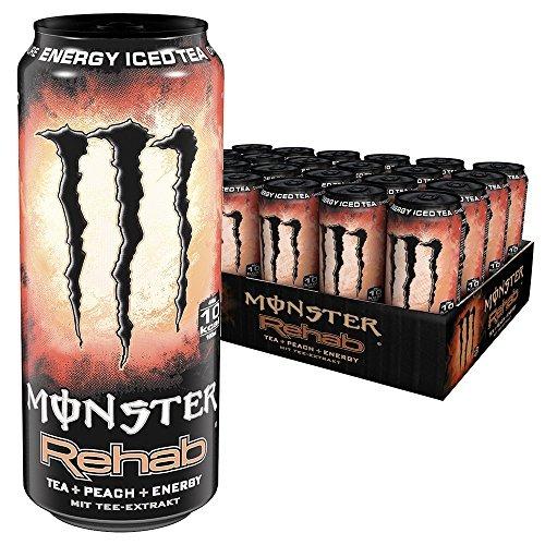 MONSTER REHAB PEACH sabor melocotón durazno - Latas de 500ml - Pack 12 ...