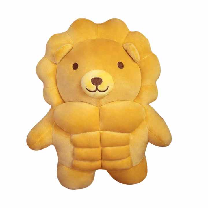 Cartoon Muscle Bear Doll Creative Cute Simulation Stuffed Toy For Baby ...