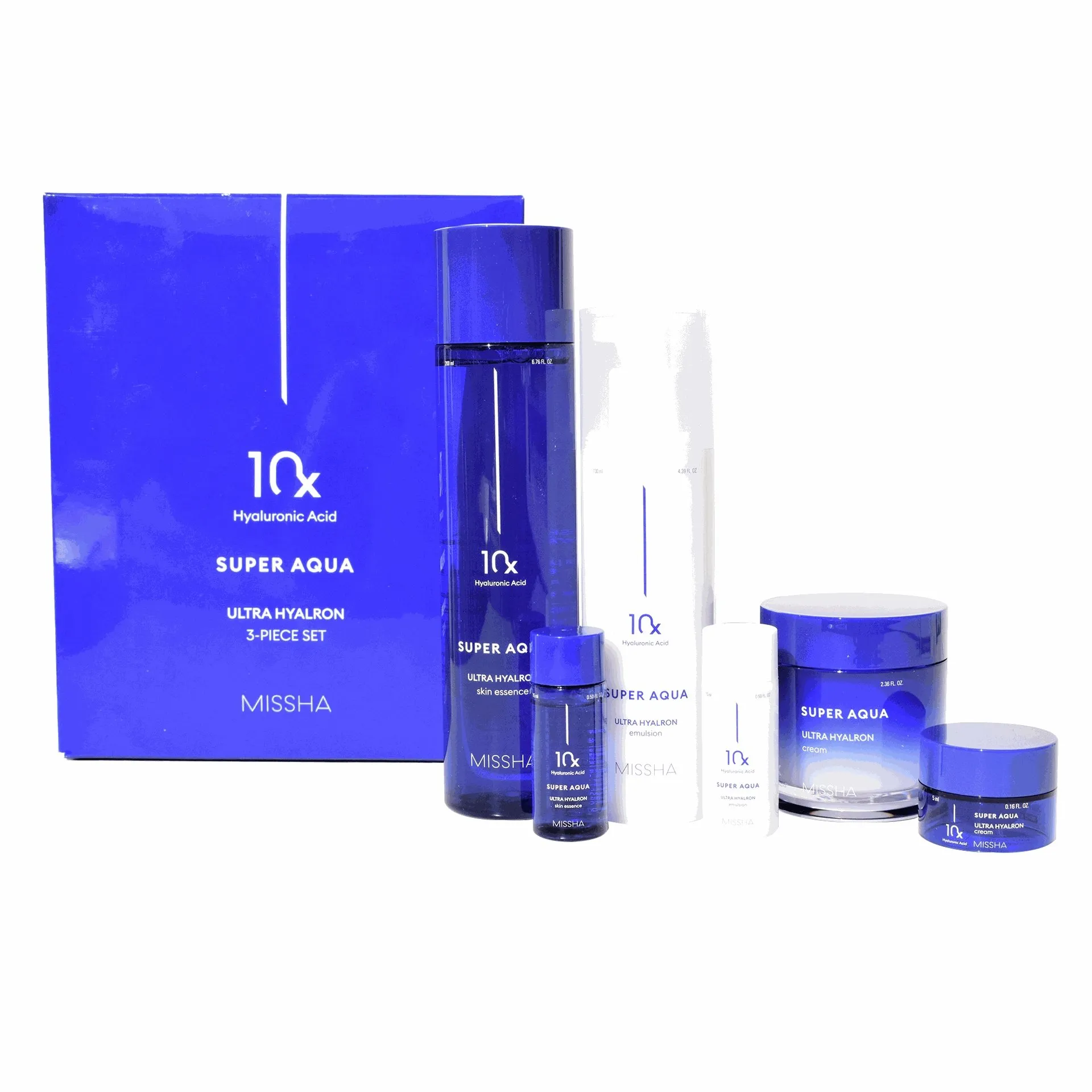 Set Missha Super Aqua Ultra Hyaluron 3 Set (Essence+Emulsion+Cream) 200 ...