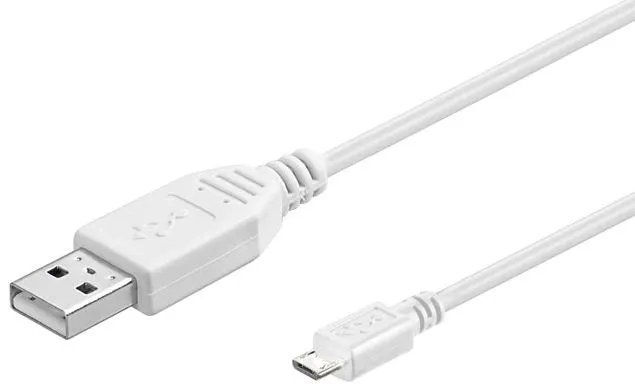 Micro usb cable, white, 0.15m | Miravia