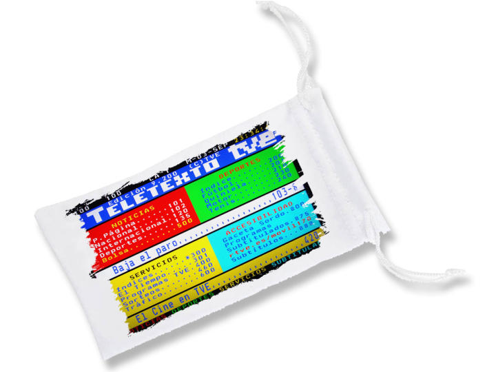 MERCHANDMANIA PACK DE 5 FUNDAS BOLSA MULTIUSOS television tv antigua ...