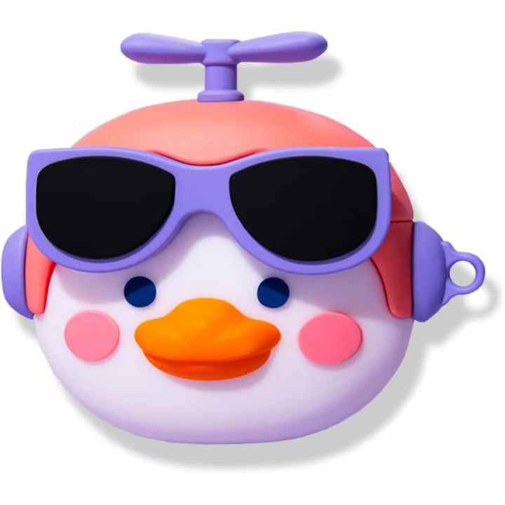 AirPod 2/1 Case,Cute 3D Cartoon Duck with Small Windmill Cover Kawaii ...