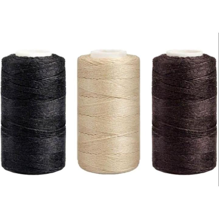 Bellas Extensiones- 8 rollos de hilos de tejido de pelo, hilos de costura , hilo encerado para ...