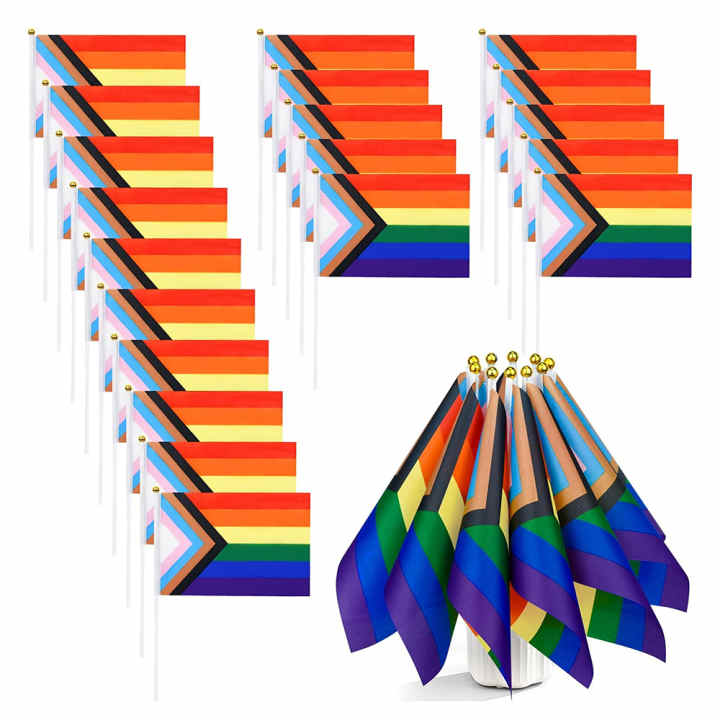 Paquete de 50 banderas del orgullo del arco iris, mini bandera pequeña ...