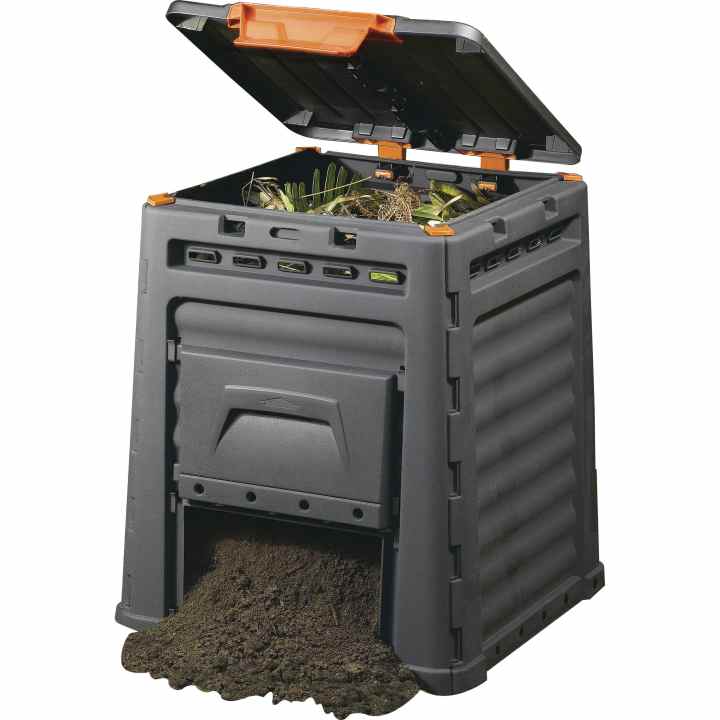 KETER Compostador Ecologico Tierra Compost 320 litros Naranja y Negro ...