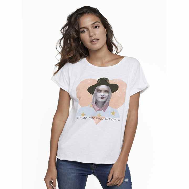 dear tee Camiseta Dear Tee Mujer Cara Corazón Blanco | Miravia