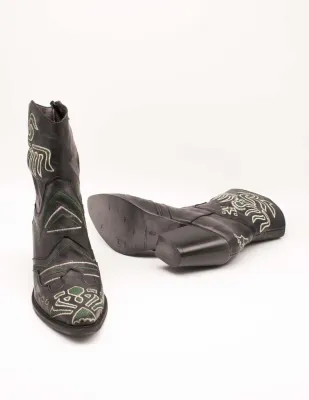 Botín Exé OREGON-444 LEATHER BLACK de mujer | Miravia