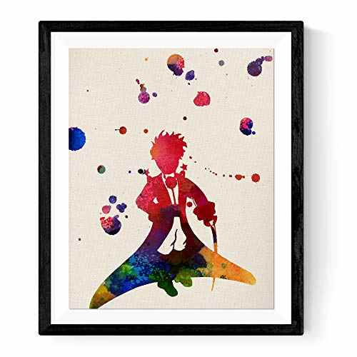 Nacnic Lámina Principito Con Capa. Poster Estilo Acuarela Con Imagen ...