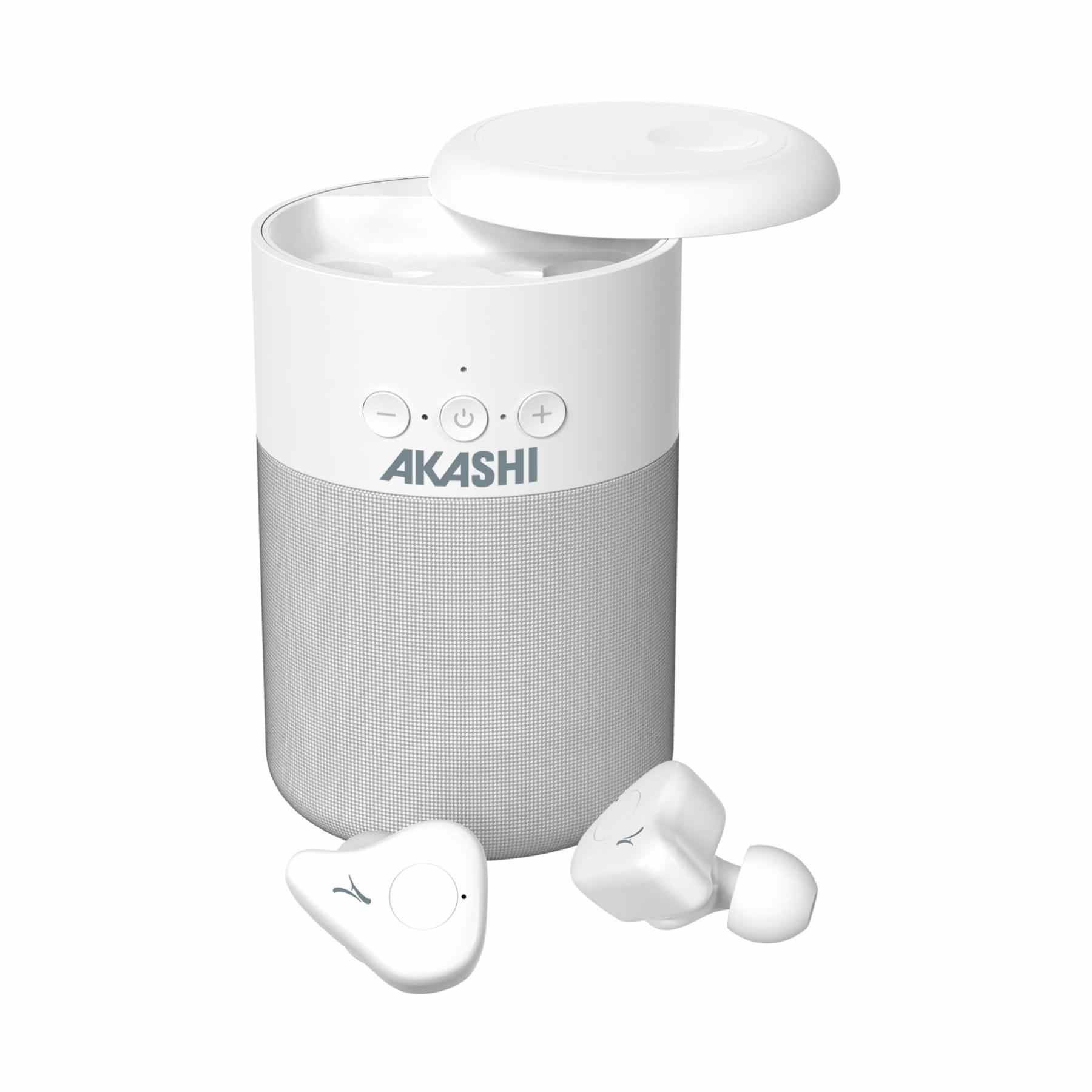 Akashi combo earbuds + speaker 5w wireless white / auriculares inear ...