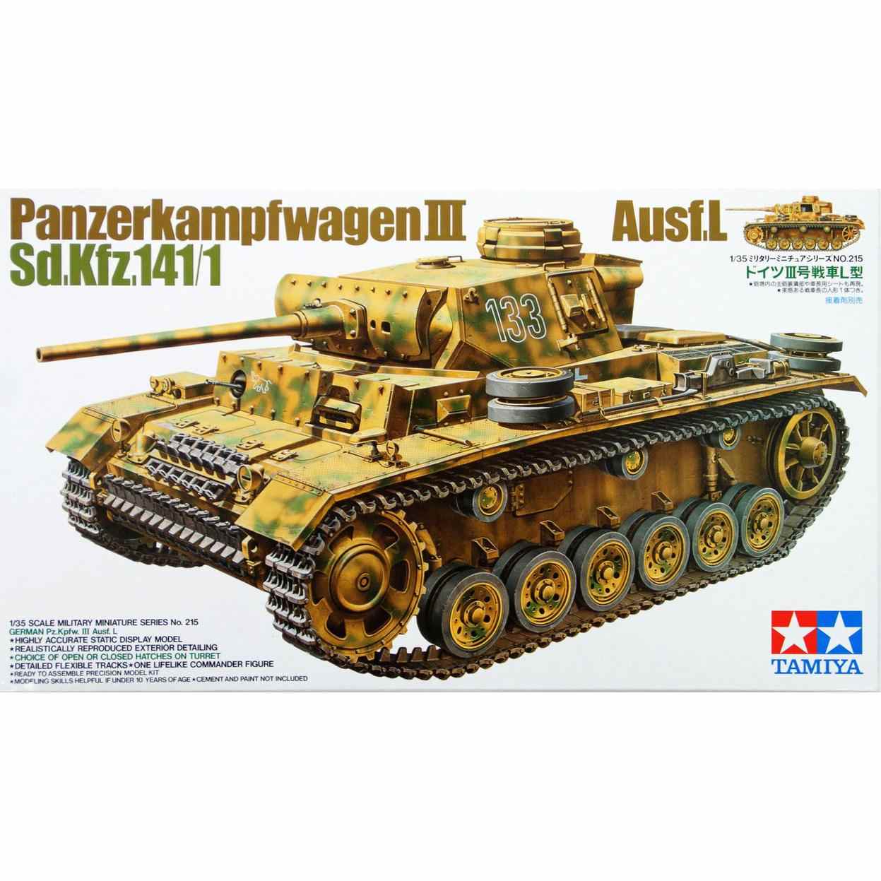 TAMIYA - CARRO DE COMBATE PANZER III AUSF.L SD.KFZ.141/1 - ESCALA 1/35 ...