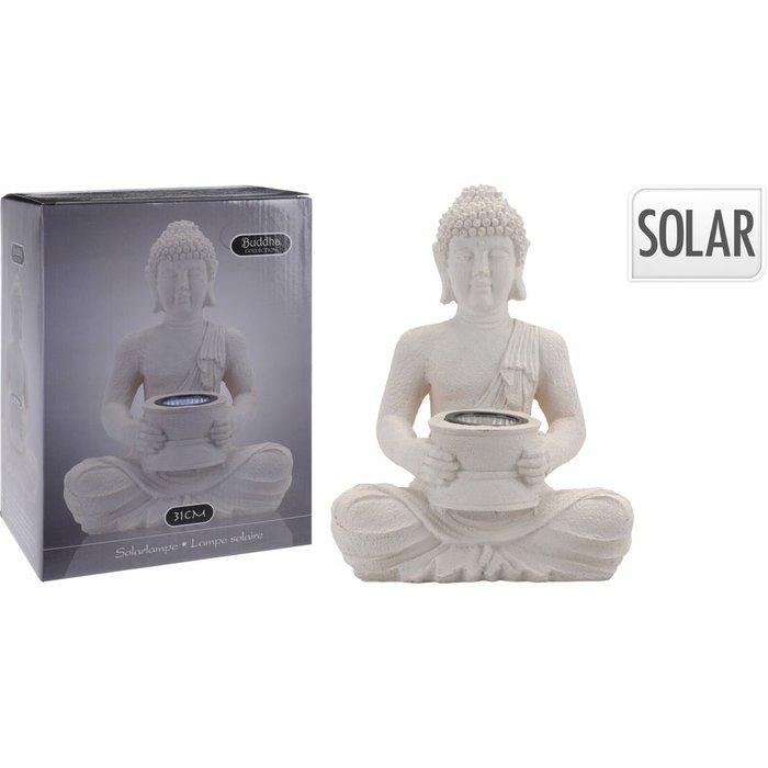 BUDA RESINA LUZ SOLAR 22X15X31 CM SOLAR LAMPS 15x21x29 Cms. | Miravia