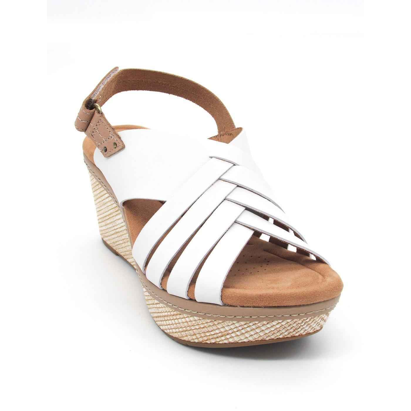 Sandalai Clarks ELLERI GRACE blanco con cuña | Miravia
