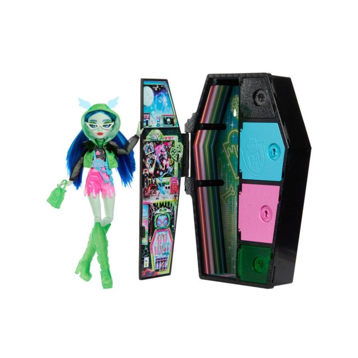 Muñeca Ghoulia Skullmate Secrets Neon Frights Monster High 25cm | Miravia