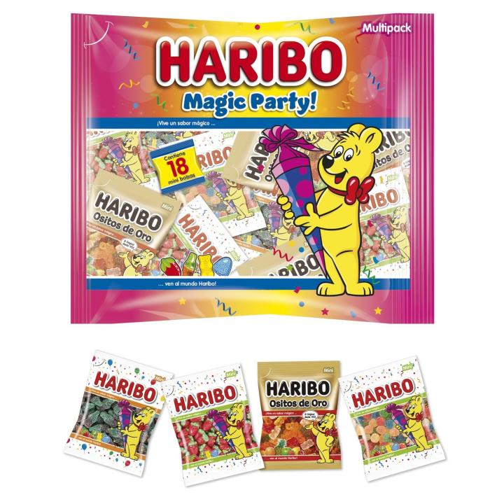 HARIBO Magic Party Multipack con 18 minibolsitas de gominolas y ...