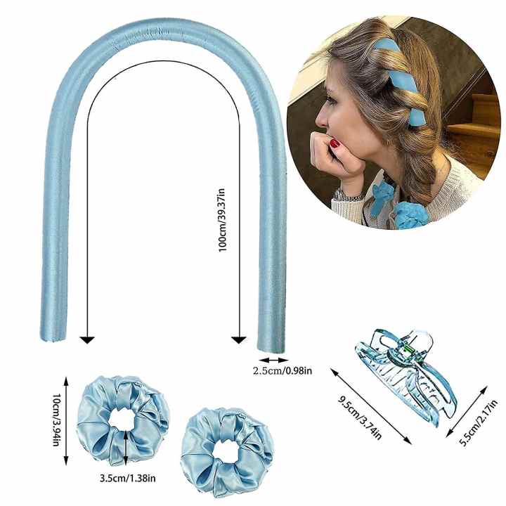 Nueva banda de rizos sin calor, cinta rizadora de pelo de seda ...