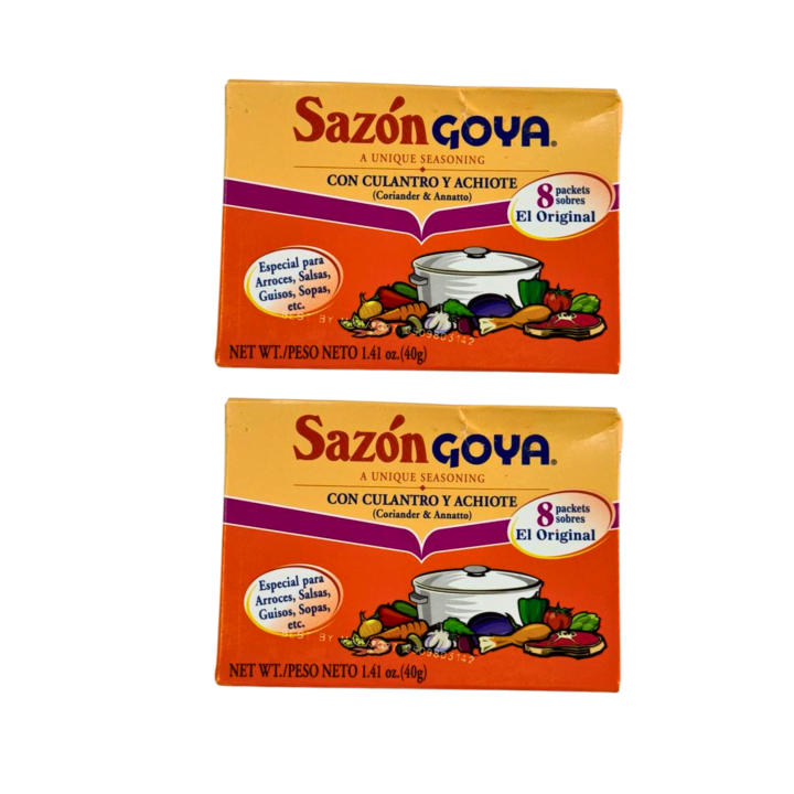 2 PAQUETE DE SAZON GOYA CON CULANTRO Y ACHIOTE SIN GLUTEN, COLOR ...