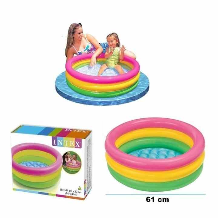 INTEX | PISCINA PARA BEBES SUNSET GLOW 3 AROS D61X22CM - Piscina ...
