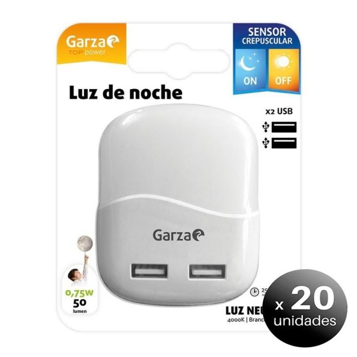 Pack de 20 unidades. Garza Smart Home, Luz de Noche con Sensor ...