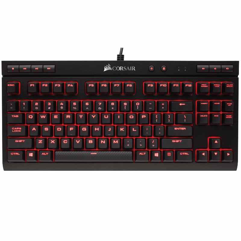 Teclado corsair k63 compact mechanical red led cherry mx red | Miravia