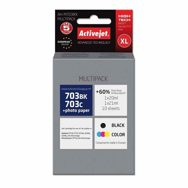 Activejet - Tinta ah-m703rx | negro, trójkolorowy | 20 ml / 21 ml | hp ...