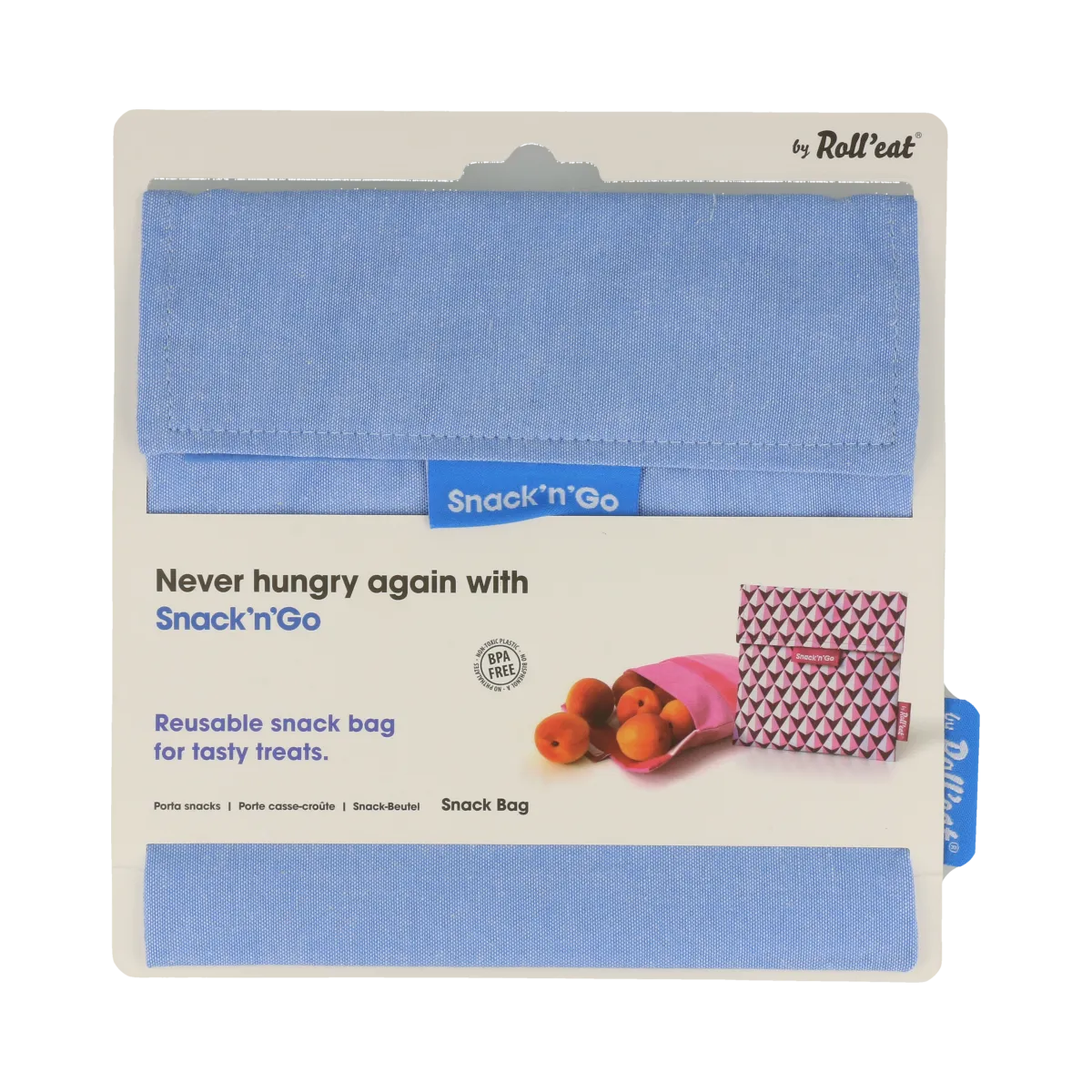 Snack'n'Go nature bolsa de merienda, azul - Roll'eat | Miravia