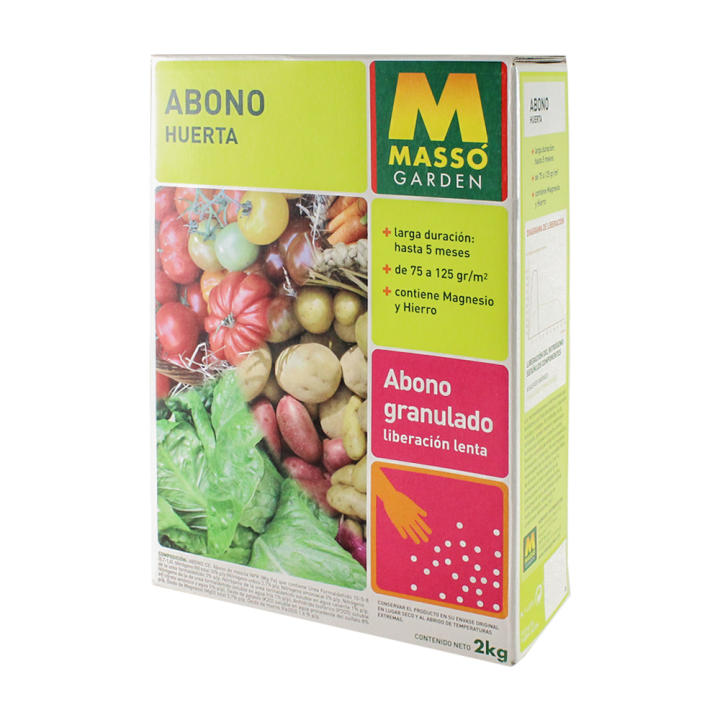Massó Abono Huerta Granulado 2kg - Larga Duración y Liberación Lenta ...