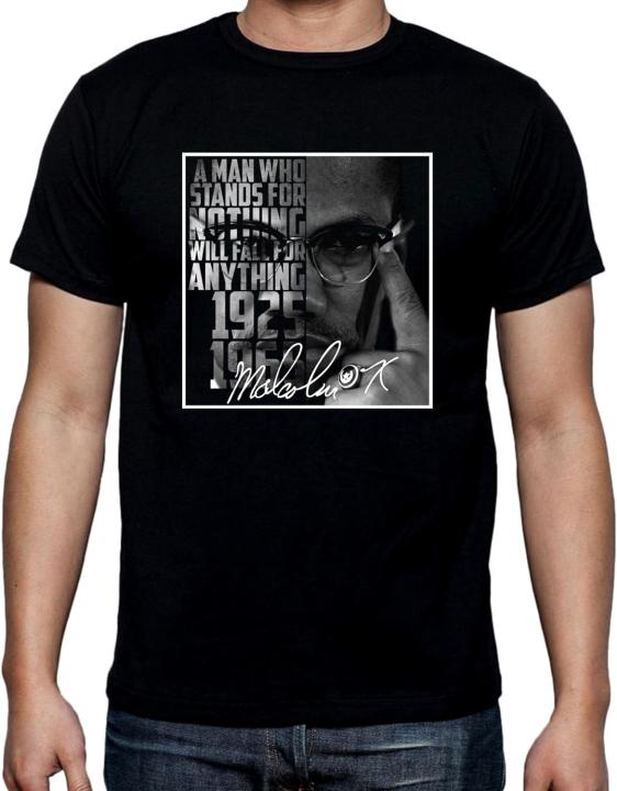 Camiseta para hombre con logo de Malcom X Signature | Miravia