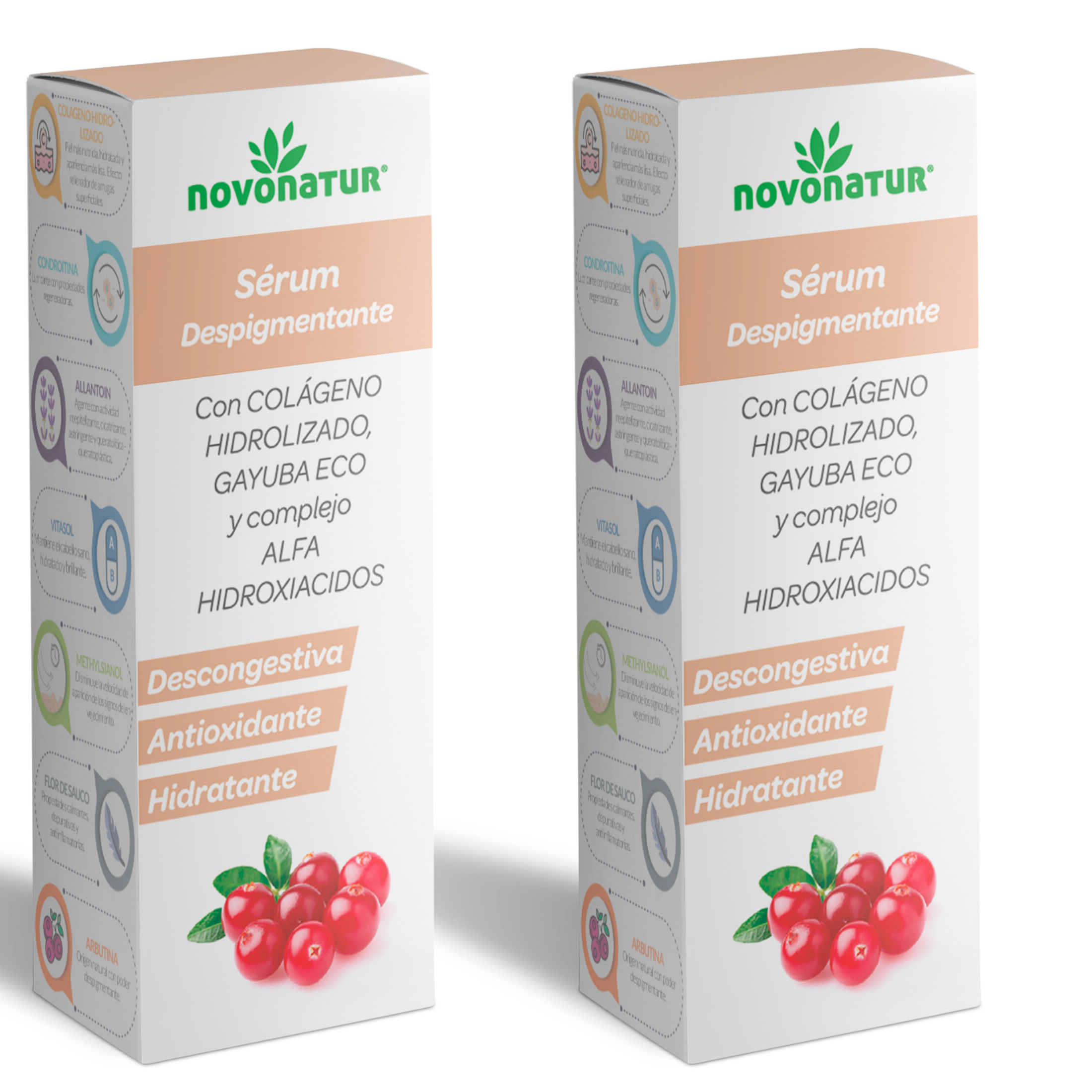 Novonatur 2 unidades Serum antimanchas facial con colágeno hidrolizado ...