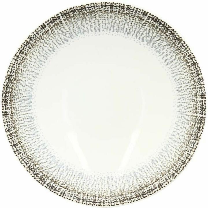 -Set de Platos Novastyl Gres Blanco/Marrón (Ø 19 cm) | Miravia