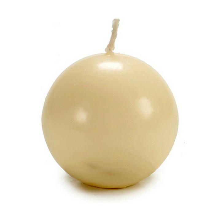 Vela Bola Crema 7,5 x 7,5 x 7,5 cm Cera | Miravia