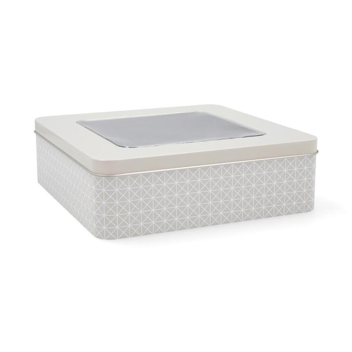 QUID MOSS Bote Acero Pintado 20X20X7CM Multicolor Decorado Tapa cierre ...