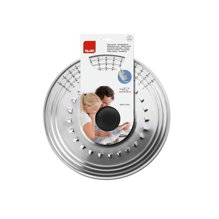 Ibili Tapa Multiusos Inoxidable para Sartén o Cacerolas - Tapa Voltea ...