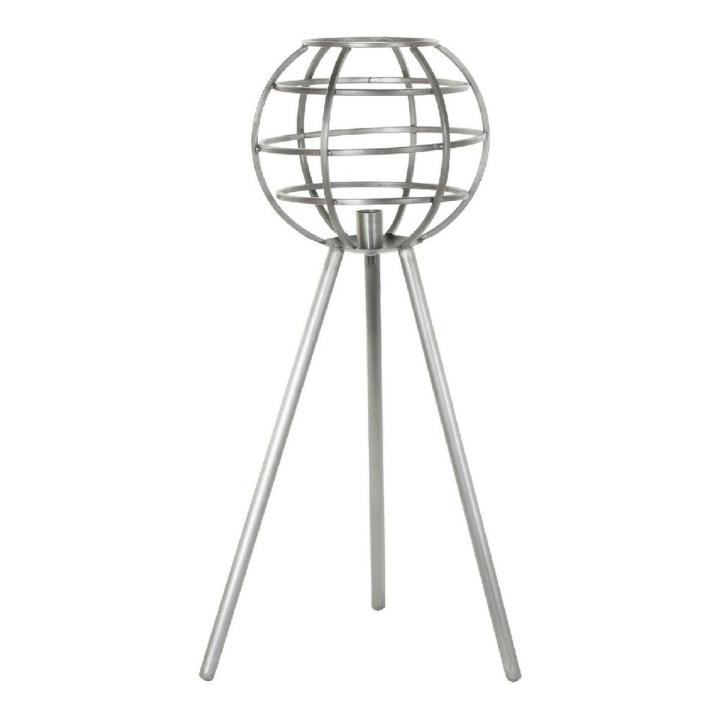 Lámpara De Mesa Dkd Home Decor Metal Gris Oscuro 50 X 50 X 98 Cm