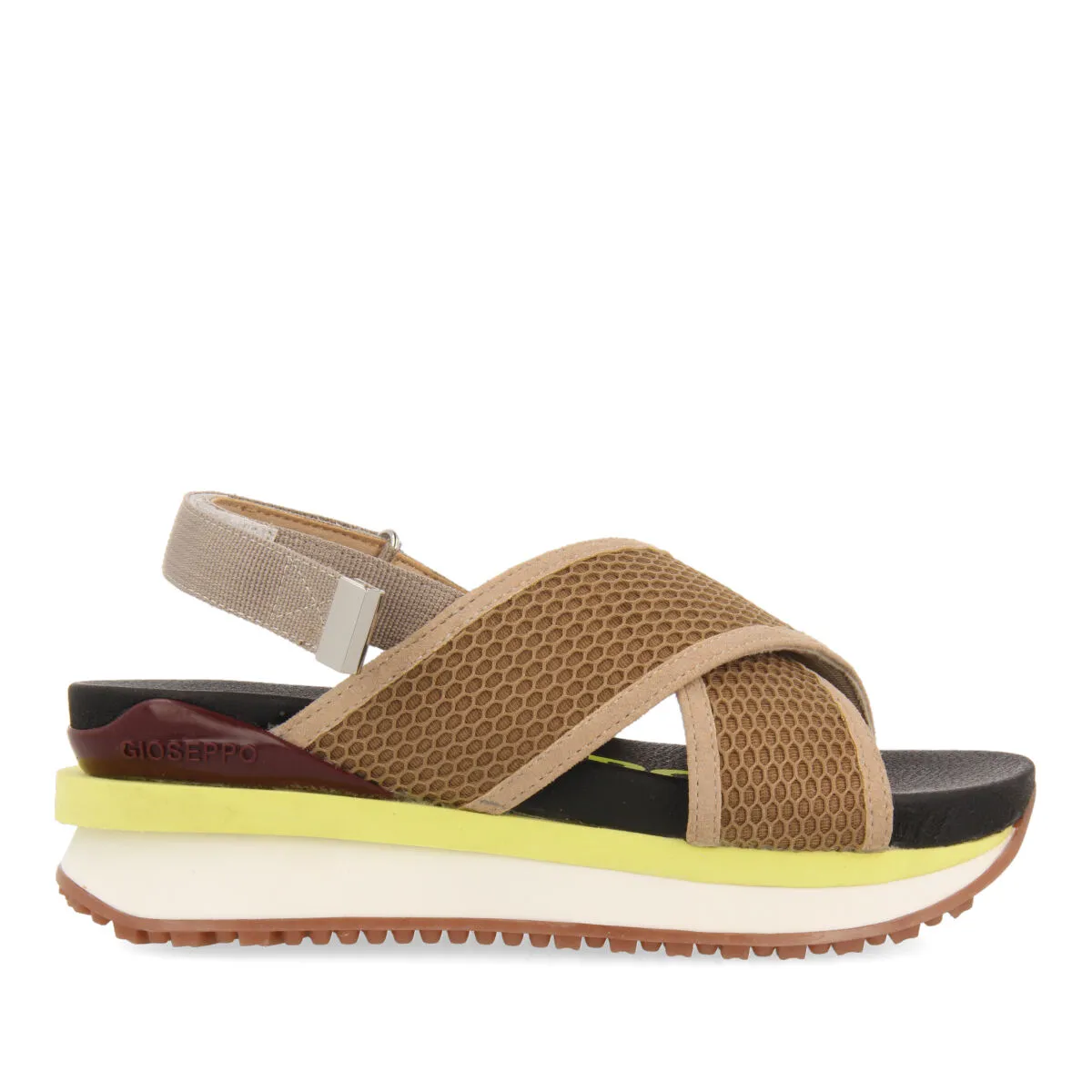 Gioseppo Sandalias deportivas beige con corte de rejilla para mujer ...