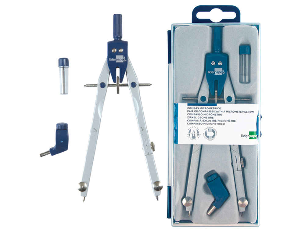 LIDERPAPEL Compas liderpapel micrometrico con adaptador | Miravia
