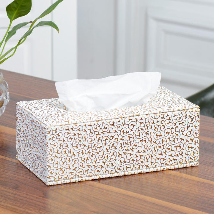 Rectangular Leather Tissue Box Holder | Miravia