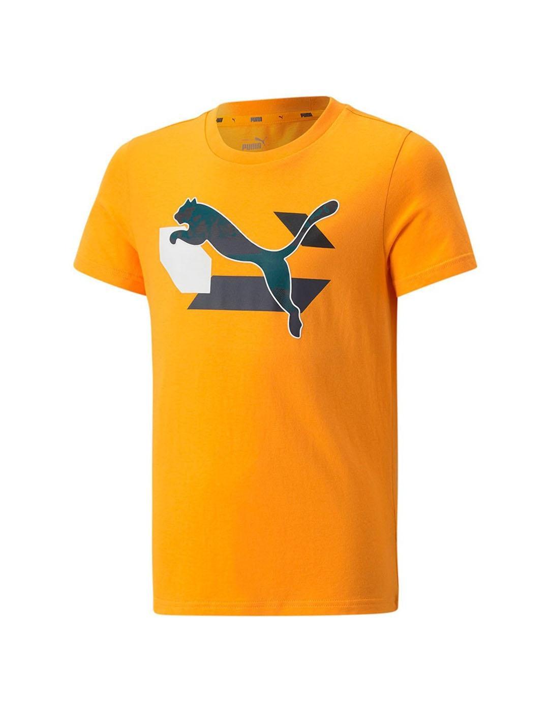 Camiseta Niño Puma Alpha Amarilla | Miravia