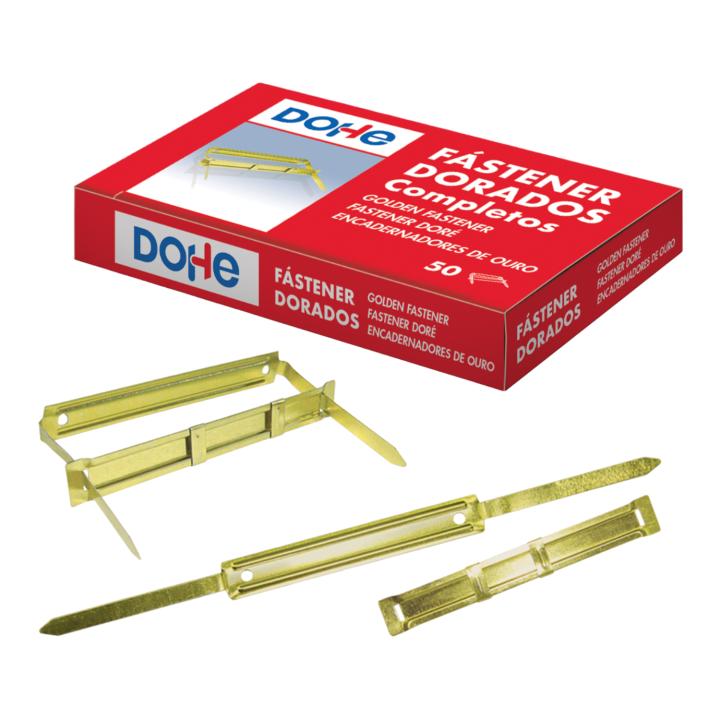 Dohe - Fasteners Metálicos Dorados para Encuadernación (50 uds.), Con ...