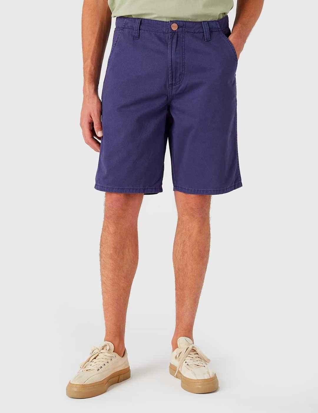 Pantalón corto Wrangler Case Chino azul para hombre | Miravia