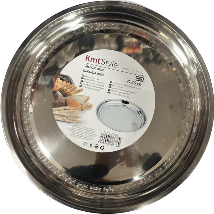 2PCS KMT STYLE BANDEJA INOXIDABLE 1 UDS Ø36CM Ø32CM | Miravia