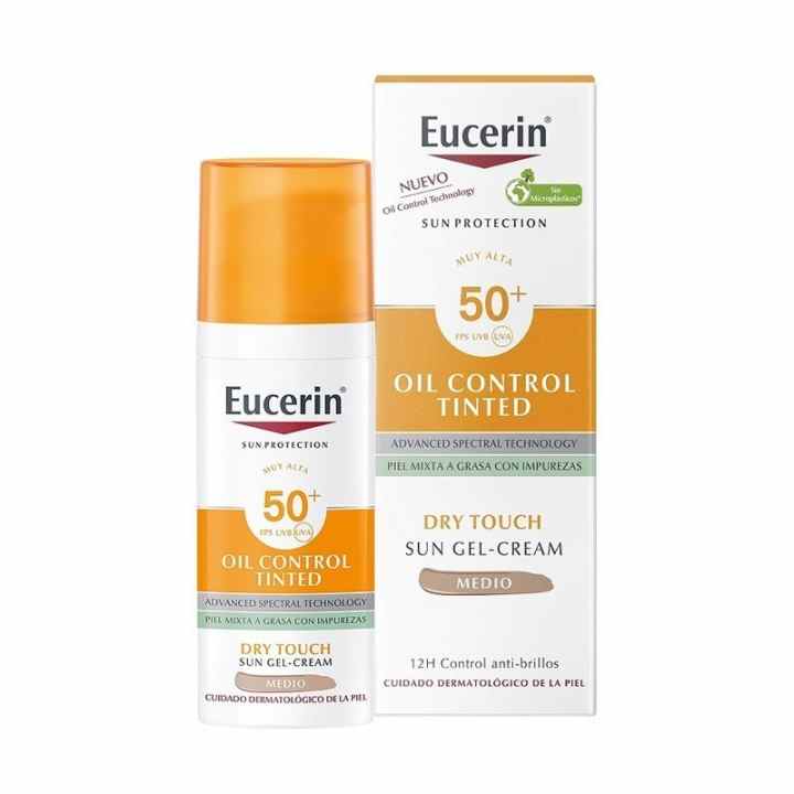 Protector Solar Eucerin Sol 50+ Oil Control Color SPF50+ 50ml | Miravia