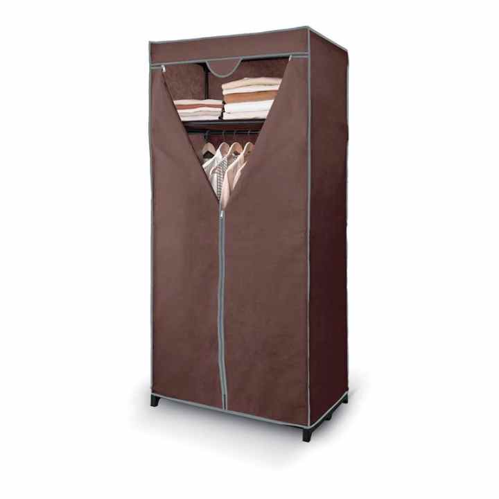 Armario guarda ropa con estante 160x75x50cm jobgar 8001410070968 75070 ...