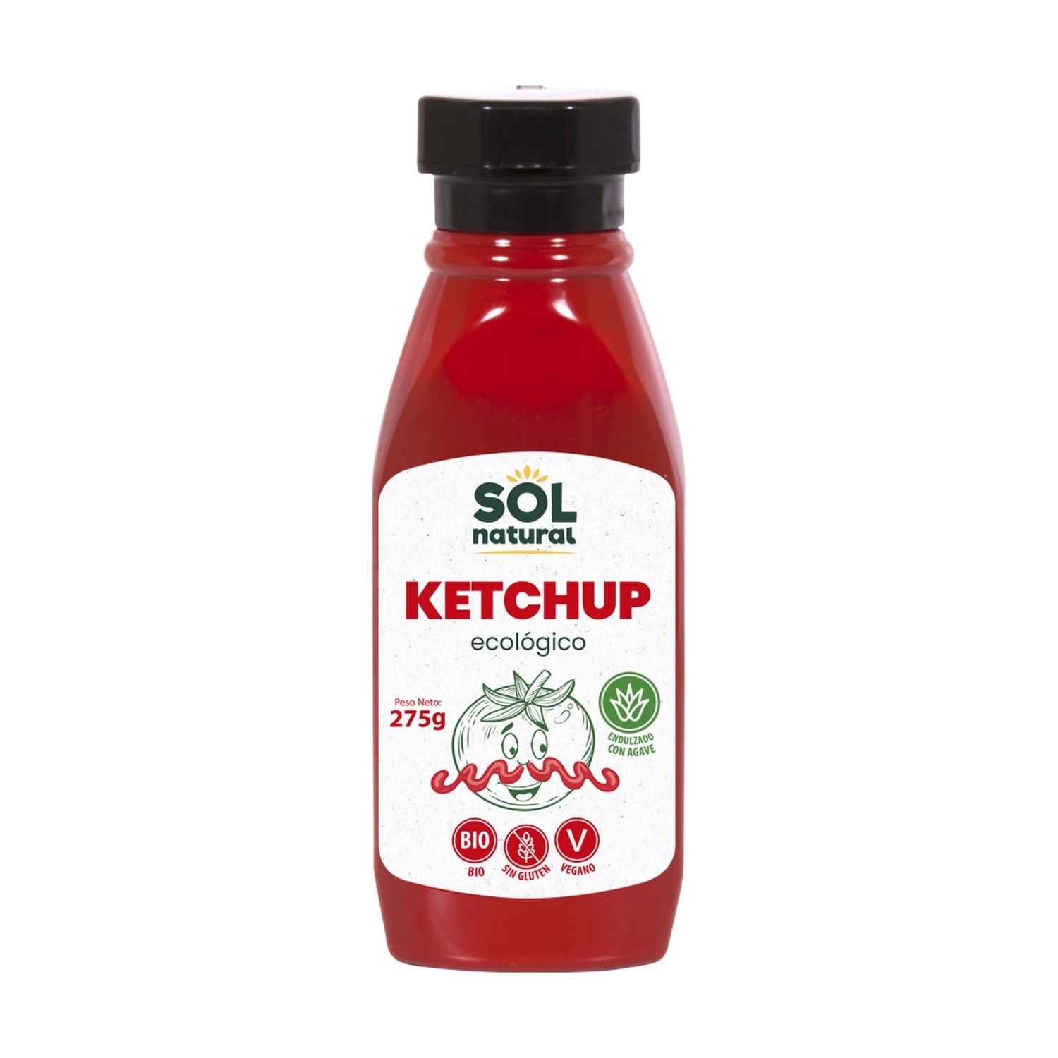 Ketchup con sirope de agave Bio 275 g | Sol Natural | Miravia