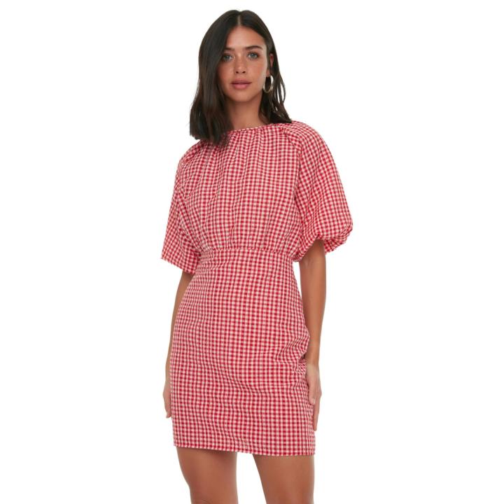 Trendyol Vestido Mujer Mini Forrado 100% Poliéster - Elegante y Moderno ...