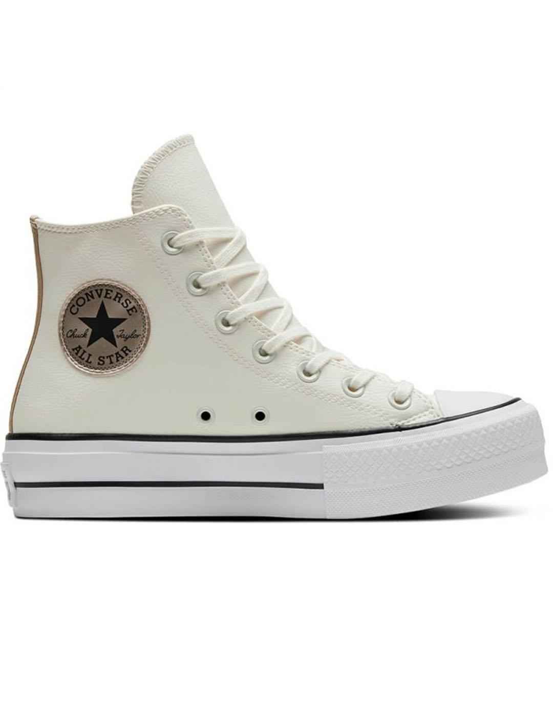 Zapatilla Mujer Converse AllStar Plt. Piel Crema | Miravia